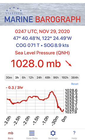 Marine Barograph Help