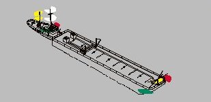 Vessel being pushed ahead not being part of a composite unit